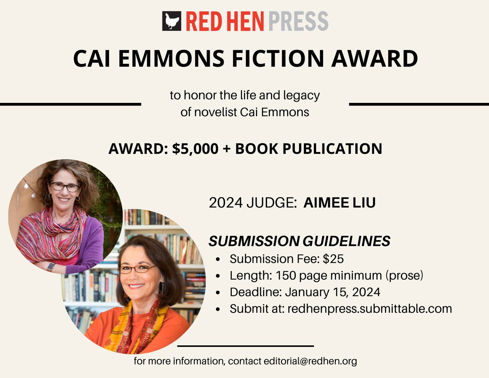 Cai Emmons Fiction Award - Red Hen Press